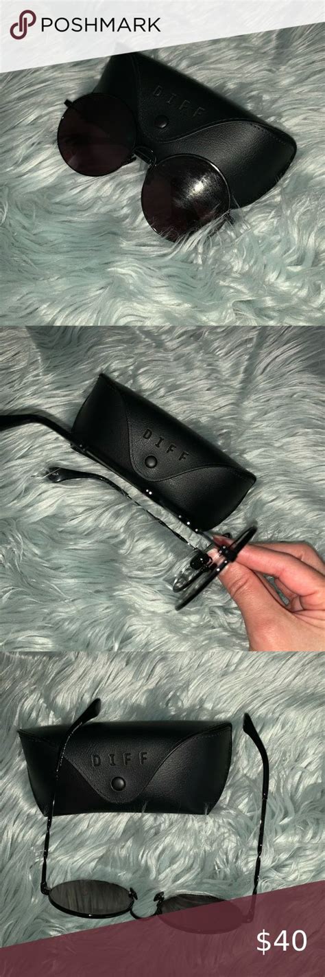 Diff Round Black Sunglasses Nwt Black Sunglasses Colored Sunglasses Fashion Sunglasses