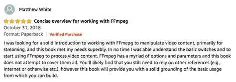 New Five Star Review Of Ffmpeg Book Streaming Learning Center