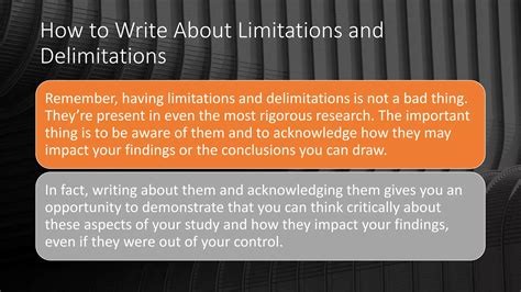 Limitations And Delimitationspptx