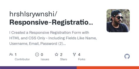 Responsive Registration Form Using HTML And CSS Index Html At Main Hrshlsrywnshi Responsive