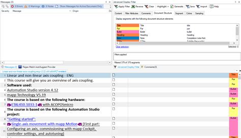 Document Structure Colors Not Displaying Correctly In Trados Studio As