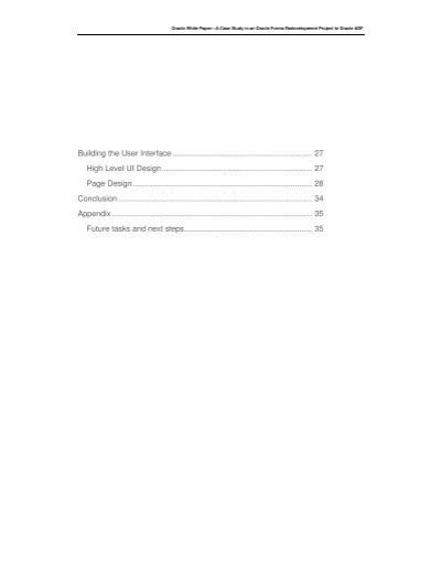 Oracle White Paper—a Ca