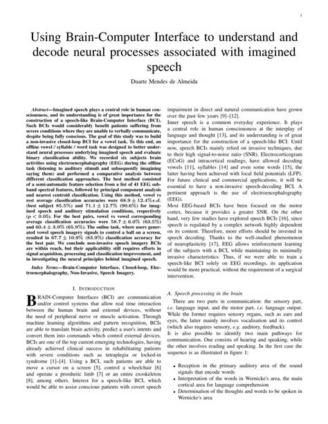 Pdf Using Brain Computer Interface To Understand And Decode · Using Brain Computer