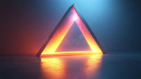 Illuminated Triangle Structure In A Mystical Setting Stock Illustration Illustration Of Dark