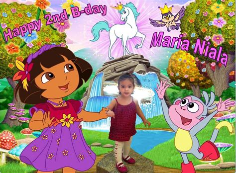 Dora 2nd Birthday Pictures 2 Tier Dora The Explorer Cake With