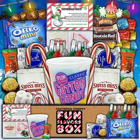 Fun Flavors Box Christmas Candy T Box Snack Care Package Santa Soup