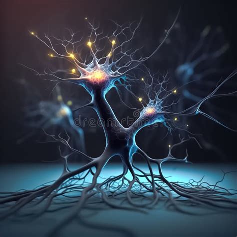 Neuron Network Brain Cells Human Nervous System And Brain Activity