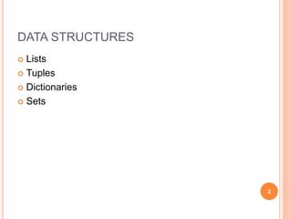 Python Data Structures PPTX