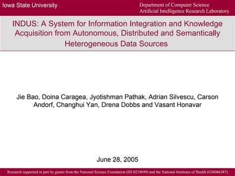 indus a system for information integration and knowledge acquisition