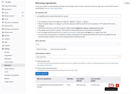 GitLabBitBucketをMirroring repositoryに使用する 森羅万象テーブル