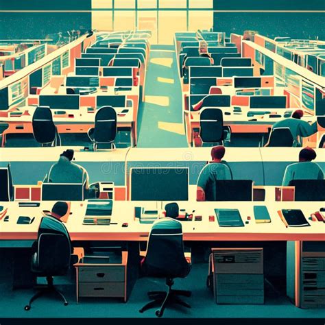 Business People Working On Computers In A Modern Office 3d Rendering