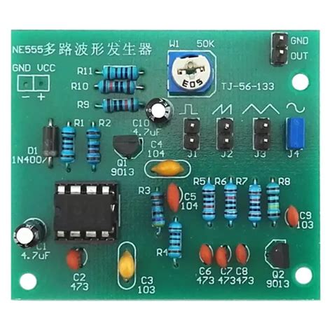 dc 6 12v ne555 pulse generator module sine triangle square wave signal