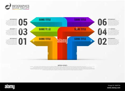 Infographic Template Modern Arrow Elements Business Concept Vector