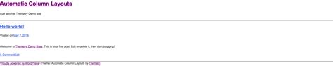 Adjusting Column Layouts Based On Widget Area Usage Themetry
