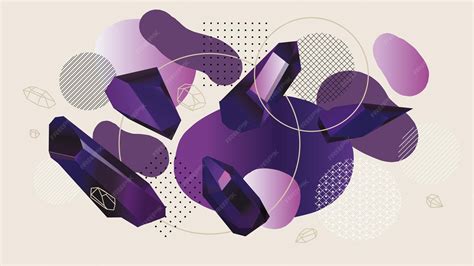 Premium Vector Contrast Abstract Background With Purple Crystals Modern Background With Simple