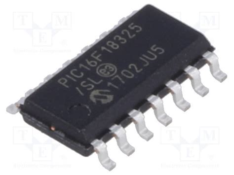 microchip 8 bit cpu microcontroller 1 kb 10 bit soic specification