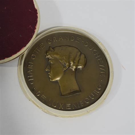 Bronze Medal Of Grand Duchess Charlotte Of Luxembourg By Claus Cito