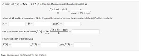 let f z 2âˆšz 6 if h â‰ 0 then the difference quotient can be