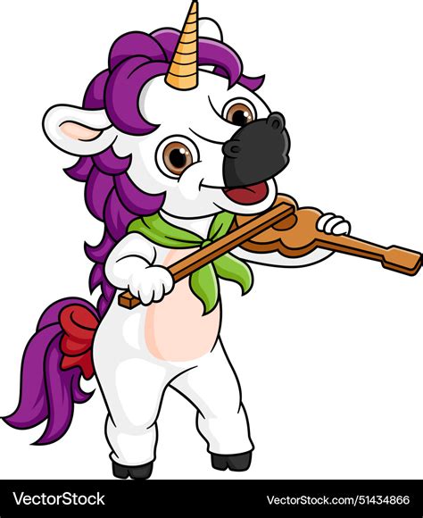 Fantastic Unicorn Plays A Violin Royalty Free Vector Image