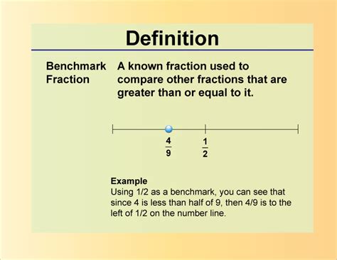 Definition Fraction Concepts Benchmark Fraction Media4math