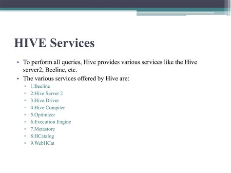 BDA Introduction To HIVE PIG And HBASE PPT