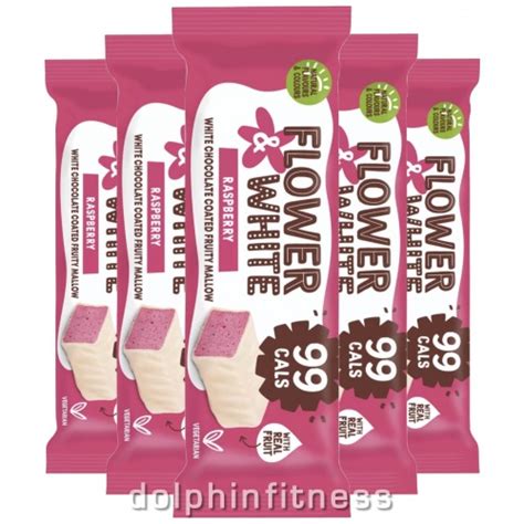 Flower And White Chocolate Covered Raspberry Mallow Bar 15 X 30g