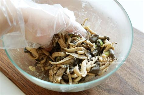 들깨가루 느타리버섯 무침 만들기