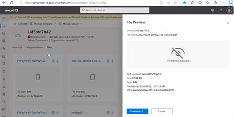 how can i view a hierarchical folder structure in azure iot central