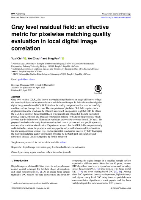 Gray Level Residual Field An Effective Metric For Pixelwise Matching Quality Evaluation In