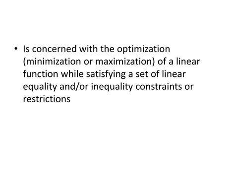 linear programming ppt download