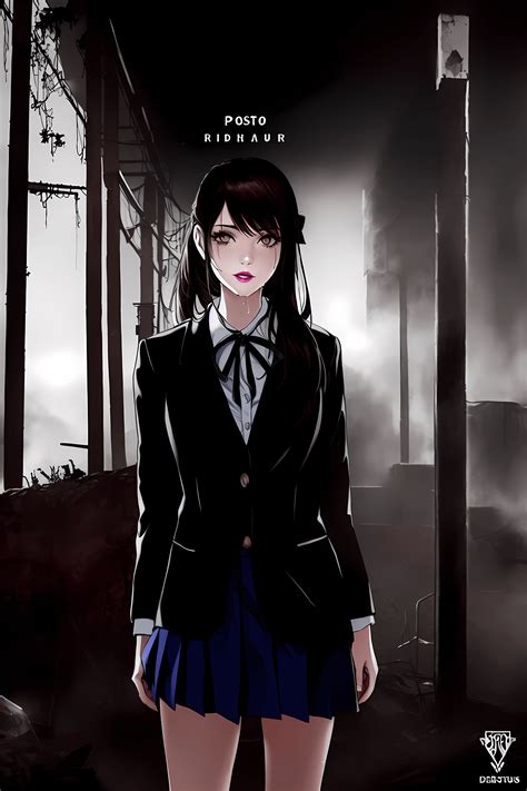 Stable Diffusion, 10 AI-generated images of Dark Monika (a non ...