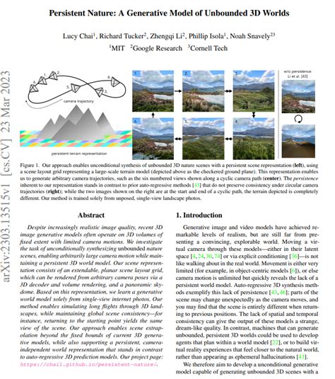 Mit And 谷歌 Persistent Nature 一个无限3d世界的生成模型 智源社区