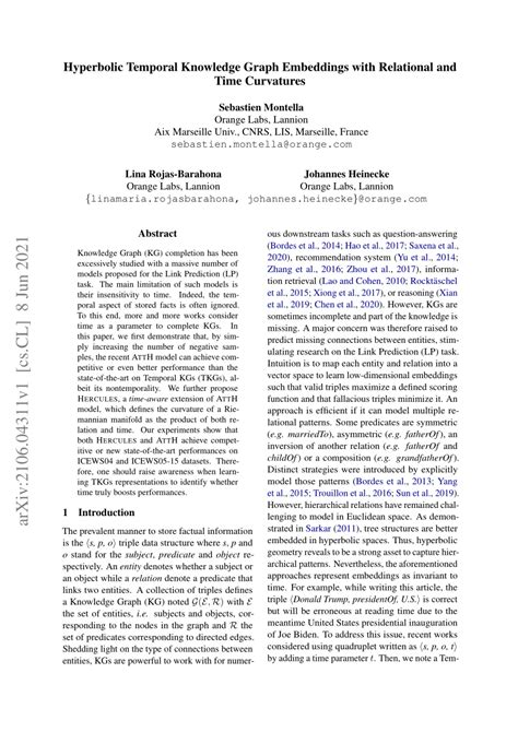 pdf hyperbolic temporal knowledge graph embeddings with relational