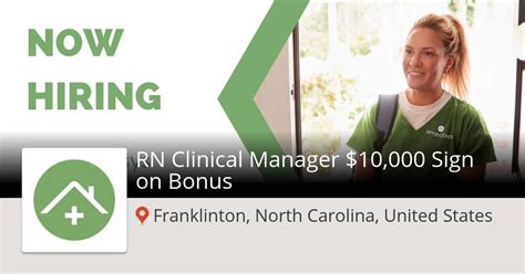 Job Rn Clinical Manager 10 000 Sign On Bonus At Amedisys Franklinton North Carolina United
