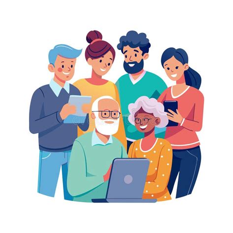 Intergenerational Group Stock Illustrations 173 Intergenerational