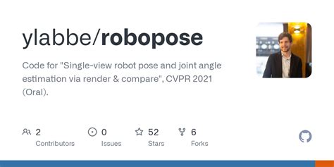 github ylabbe robopose code for single view robot pose and joint