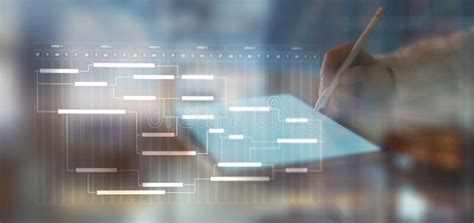 project management and workflow scheduling illustrated on a digital