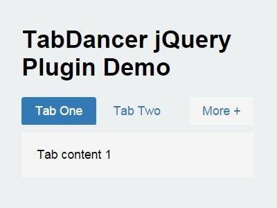 Simple JQuery Plugin For Responsive Tabs TabDancer Free JQuery Plugins