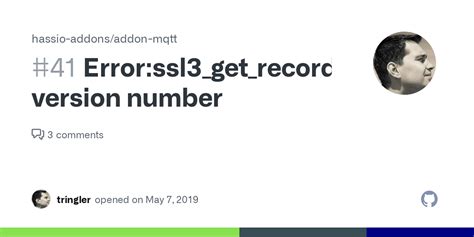 Error Ssl Get Record Wrong Version Number Issue Hassio Addons Addon Mqtt GitHub