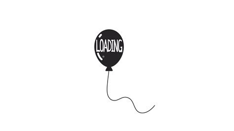 Balloon Floating Bw Loader Animation Birthday Party Flying Balloon In