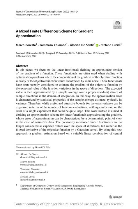 Pdf A Mixed Finite Differences Scheme For Gradient Approximation