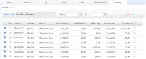 Projects Billing Invoices