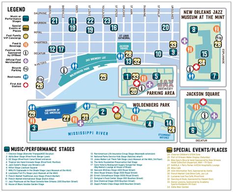 French Quarter Festival Map Posters French Quarter Festivals Inc
