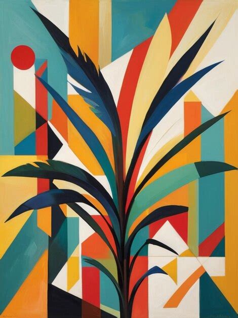 Premium Photo A Modern And Abstract Interpretation Of Palm Sunday With Geometric Shapes And