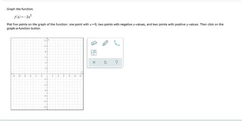 solved graph the function f x 2 x2 plot five points on