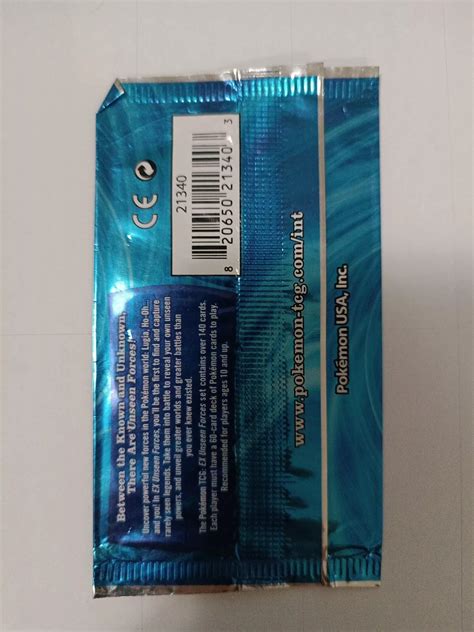 Mavin Pokemon Empty Pack Ex Unseen Forces Eng Empty Booster Pack No Artset
