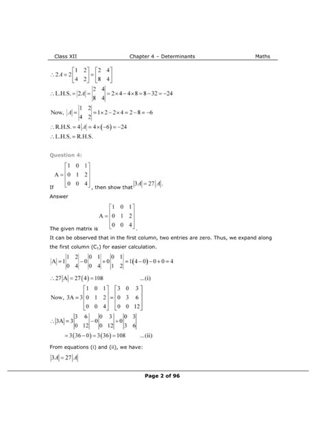 Ncert Class 12 Maths Chapter 4 Exercise 4 1 Solutions Esaral
