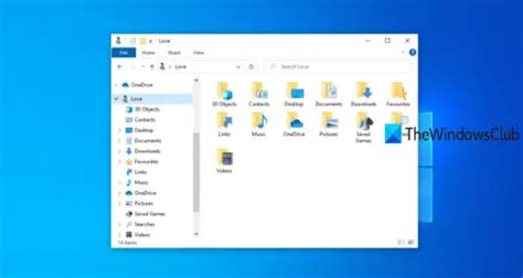 Add User Profile Folder To Navigation Pane Of File Explorer