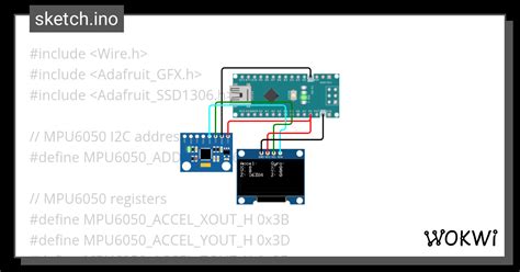 3 Axis With Mpu6050 And Oled Wokwi Esp32 Stm32 Arduino Simulator