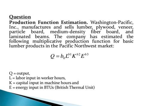 Cobb Douglas Production Function Theory